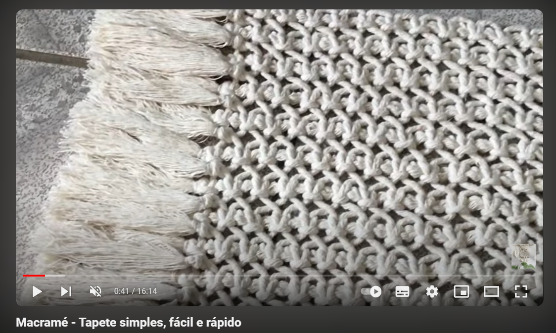 Tapete Macrame - Dona De Casa Criativa